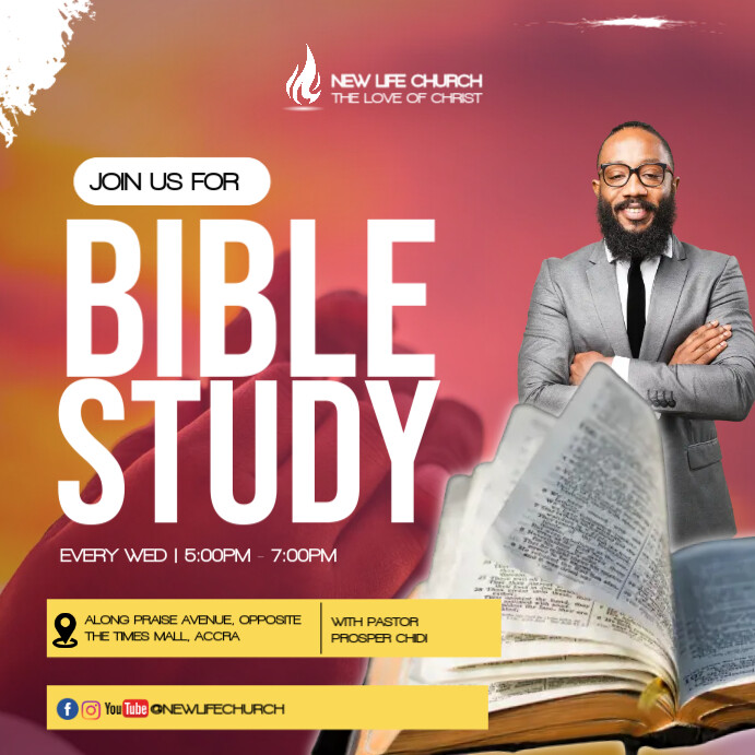 Bible Study flyer Template | PosterMyWall