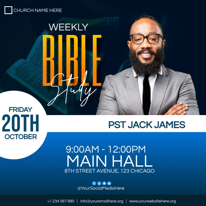 bible study flyer Template | PosterMyWall