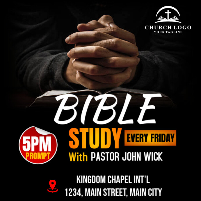 bible study flyer Template | PosterMyWall