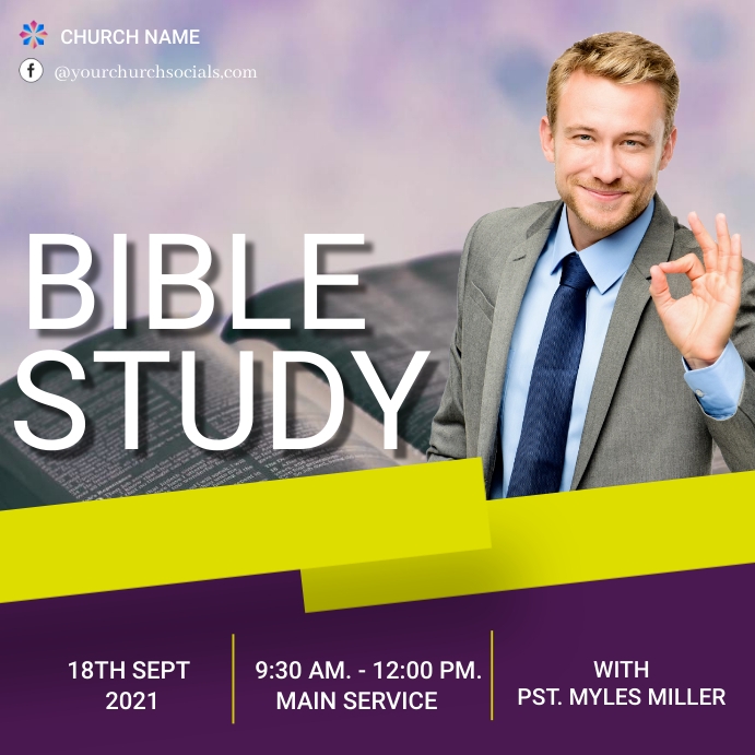 Pamflet Pelajaran Alkitab Templat | PosterMyWall