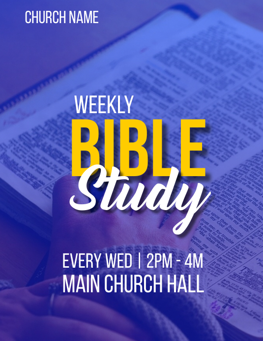 Bible Study Flyer Template | PosterMyWall