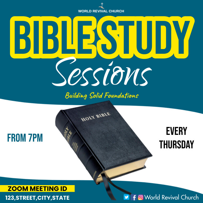 Bible study flyer Template | PosterMyWall