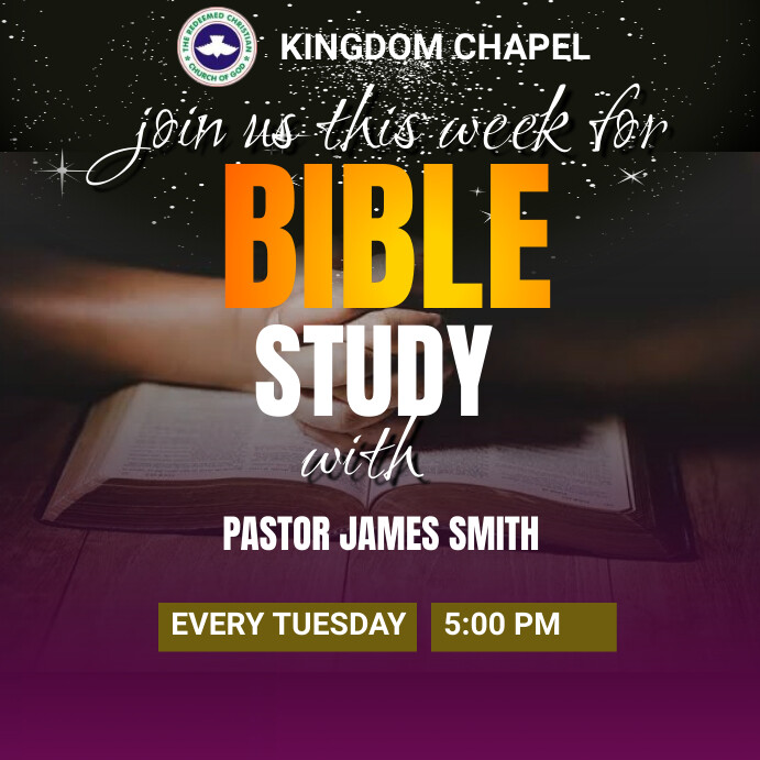 Bible study flyer Template | PosterMyWall