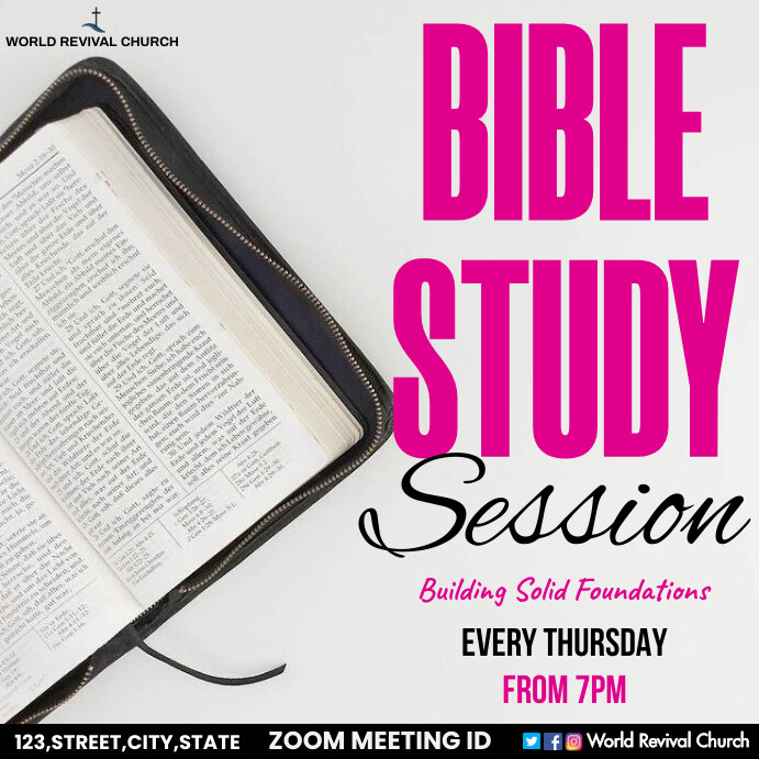 Copy of Bible study flyer | PosterMyWall