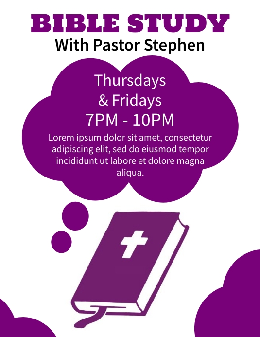 Bible Study Flyer Template | PosterMyWall