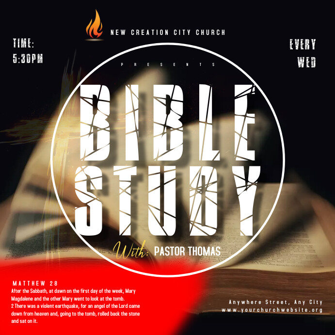 Bible study flyer Template | PosterMyWall