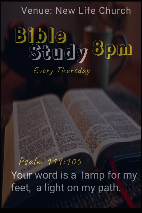 bible study flyer Template | PosterMyWall