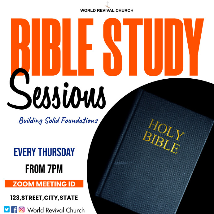 Bible study flyer Template | PosterMyWall
