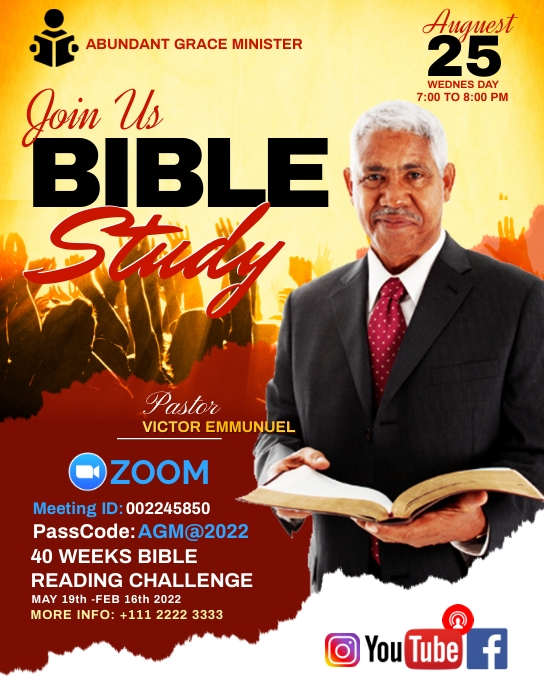 BIBLE STUDY FLYER Template | PosterMyWall