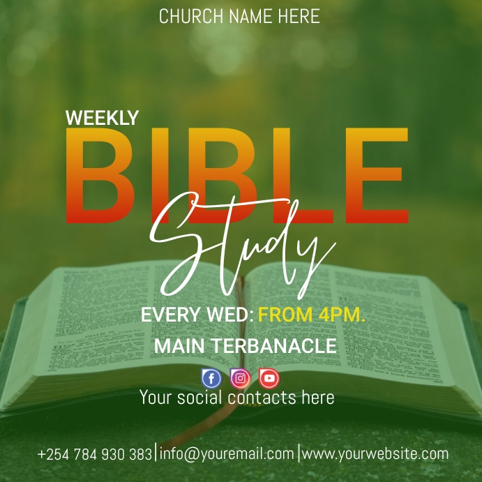 bible study flyer Template | PosterMyWall