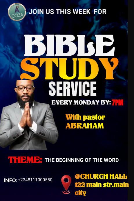 Bible study flyer Template | PosterMyWall