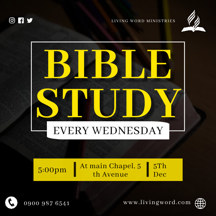 Bible study flyer Template | PosterMyWall