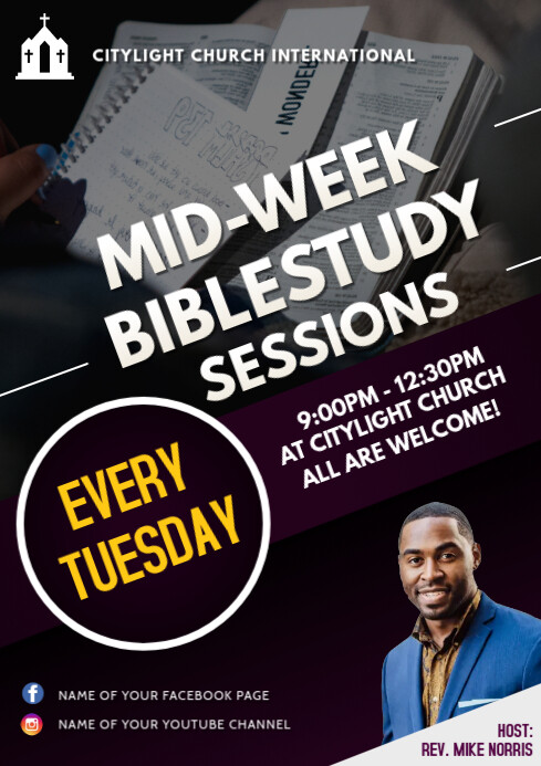 bible study flyer Template | PosterMyWall