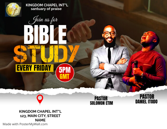 bible study flyer templaat | PosterMyWall