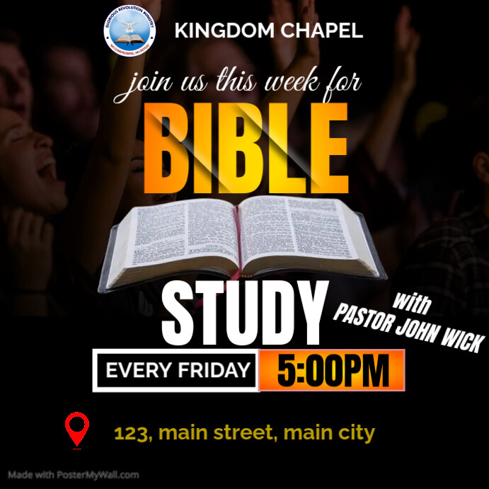 Copy of bible study flyer | PosterMyWall