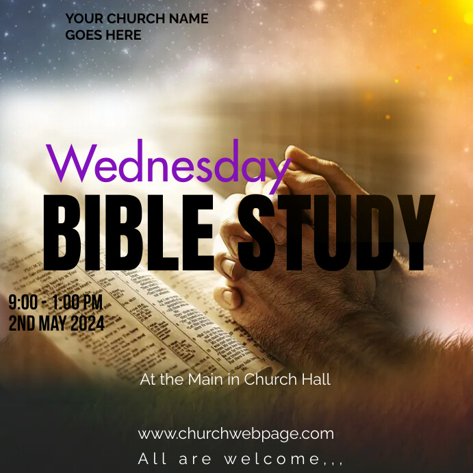 bible study flyer Template | PosterMyWall
