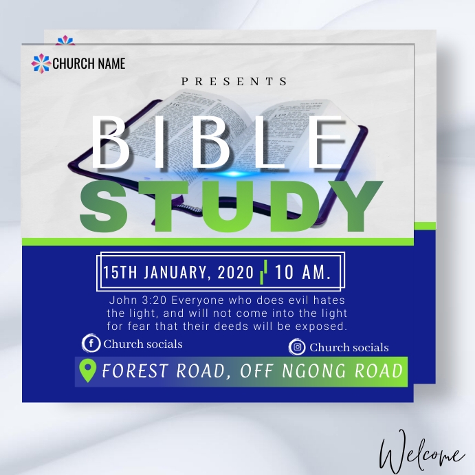 bible study flyer Template | PosterMyWall