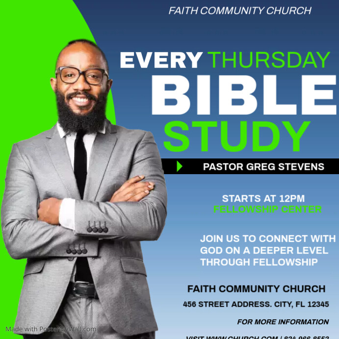 bible study flyer Template | PosterMyWall
