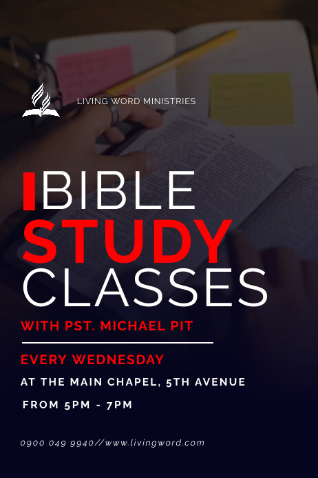 Bible study flyer Template | PosterMyWall