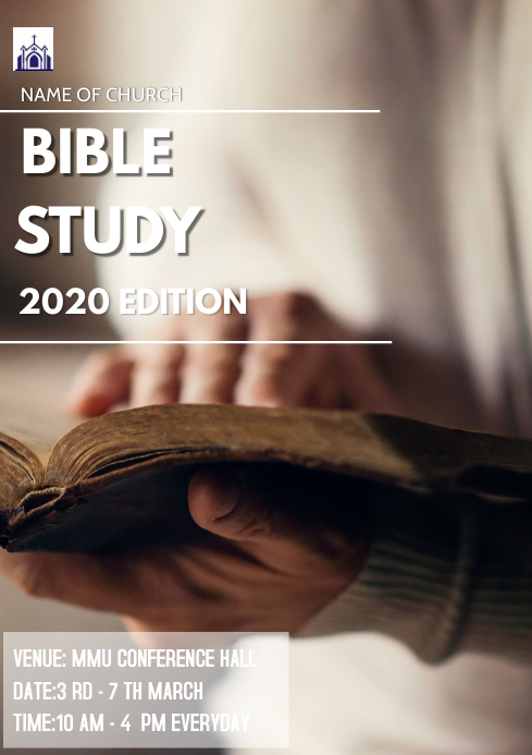 BIBLE STUDY FLYER Template | PosterMyWall