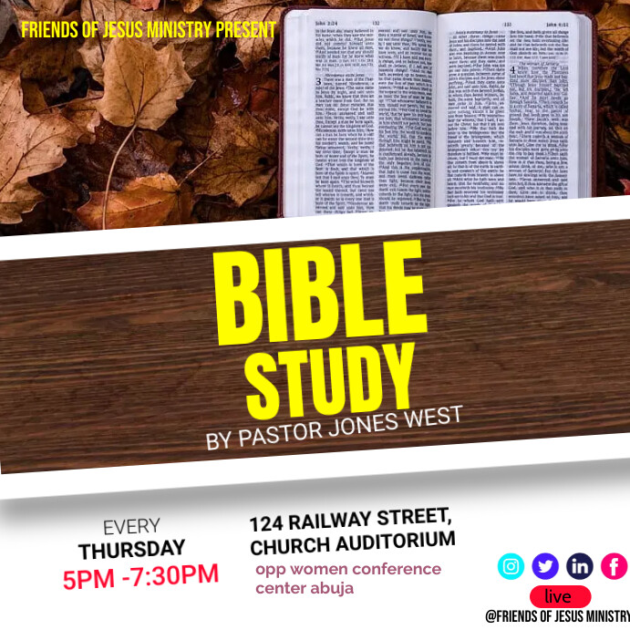 Bible study flyer Template | PosterMyWall