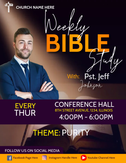 bible study flyer Template | PosterMyWall