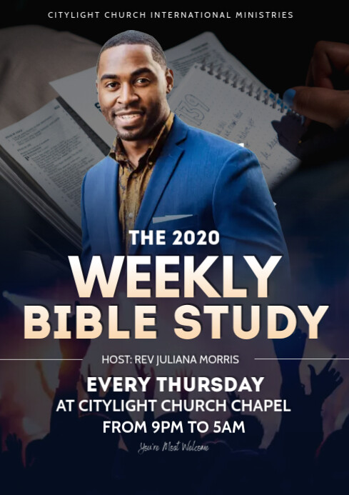 bible study flyer Template | PosterMyWall