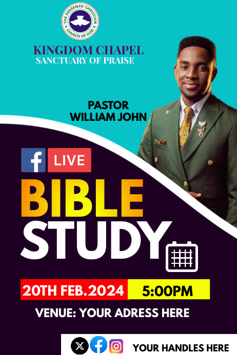 bible study flyer Template | PosterMyWall