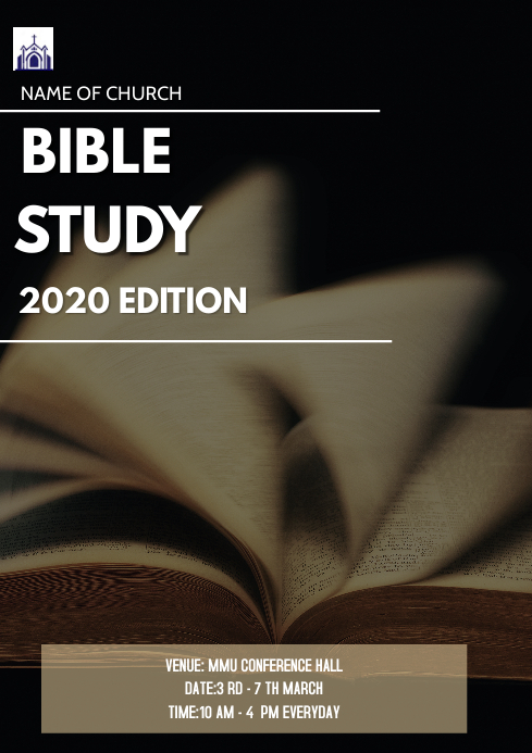 BIBLE STUDY FLYER Template | PosterMyWall