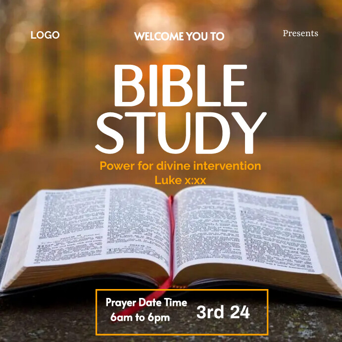 Bible Study Flyer Templat | PosterMyWall