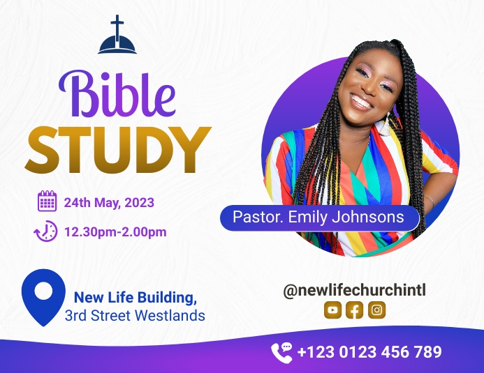 Copy of Bible Study flyer | PosterMyWall