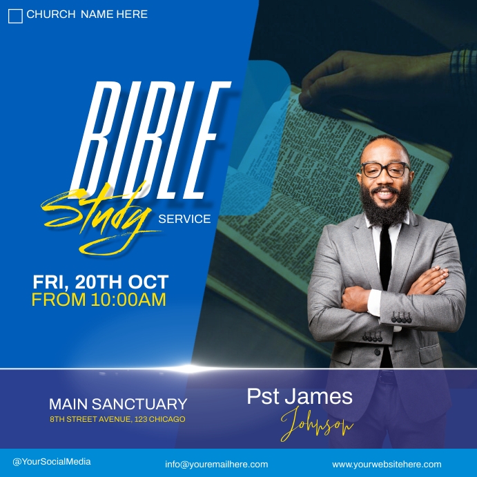 bible study flyer Template | PosterMyWall