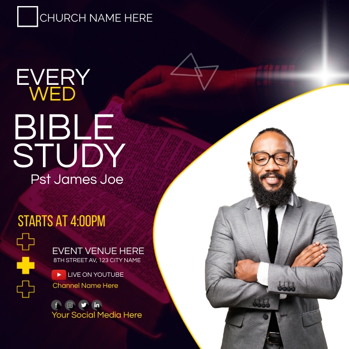 bible study flyer Template | PosterMyWall