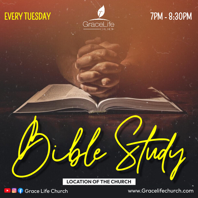 Bible study flyer Template | PosterMyWall