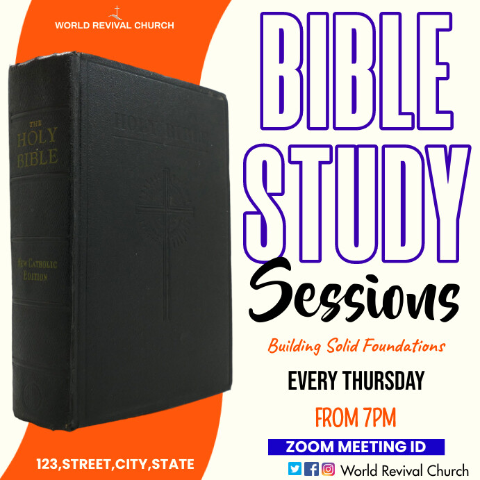Bible study flyer Template | PosterMyWall