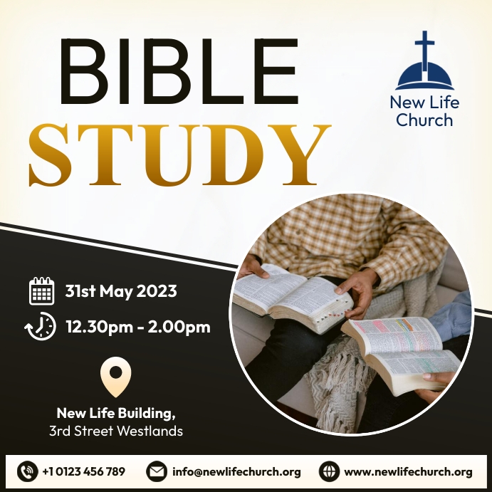 bible study flyer Template | PosterMyWall