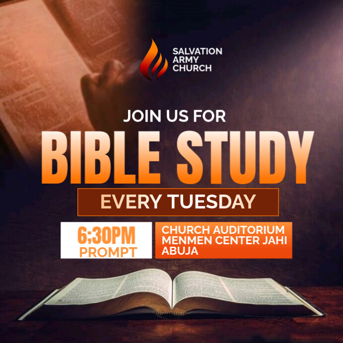 Bible study Flyer เทมเพลต | PosterMyWall