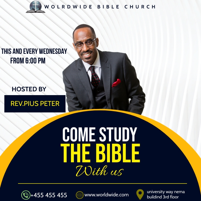 Bible study flyer poster (1) Template | PosterMyWall