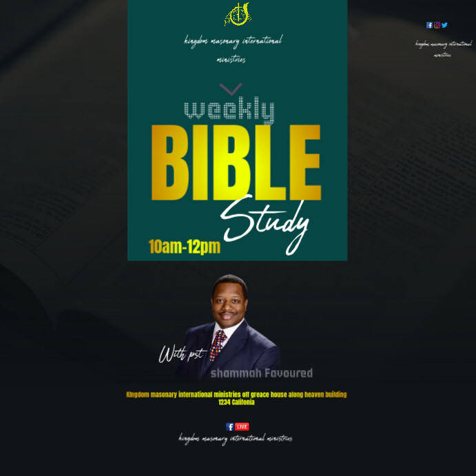 bible study flyer poster template | PosterMyWall