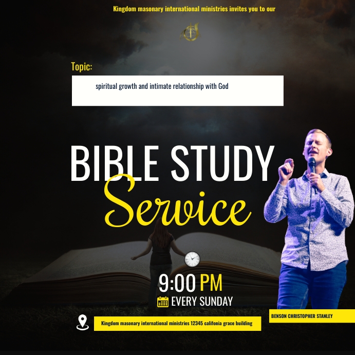 bible study flyer poster template | PosterMyWall