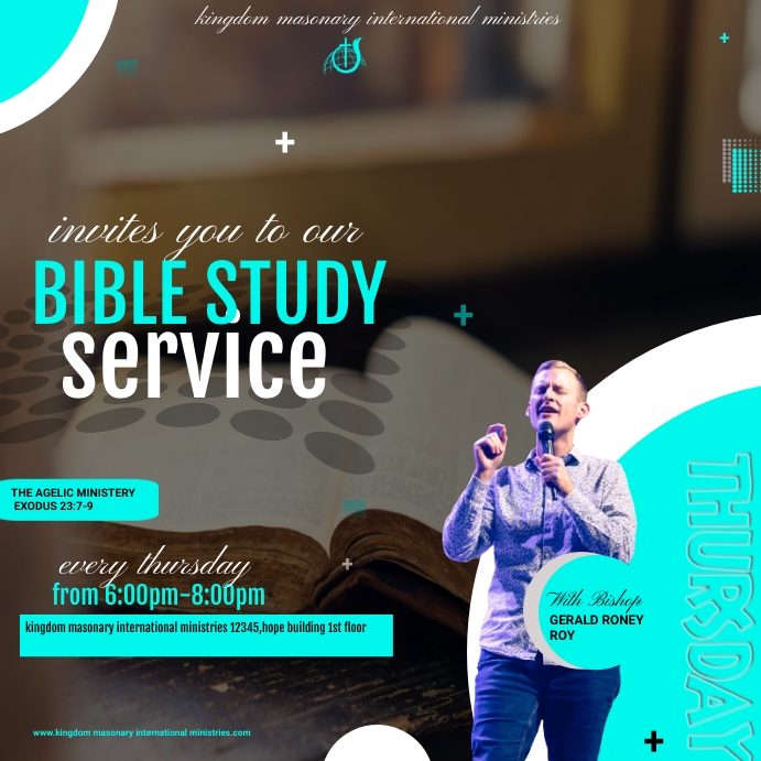 BIBLE STUDY FLYER POSTER TEMPLATE | PosterMyWall