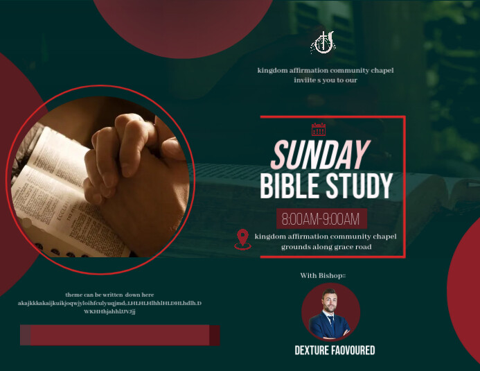 bible study flyer poster template templaat | PosterMyWall