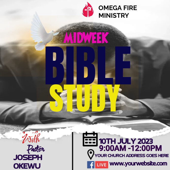 bible study flyer template (1) | PosterMyWall