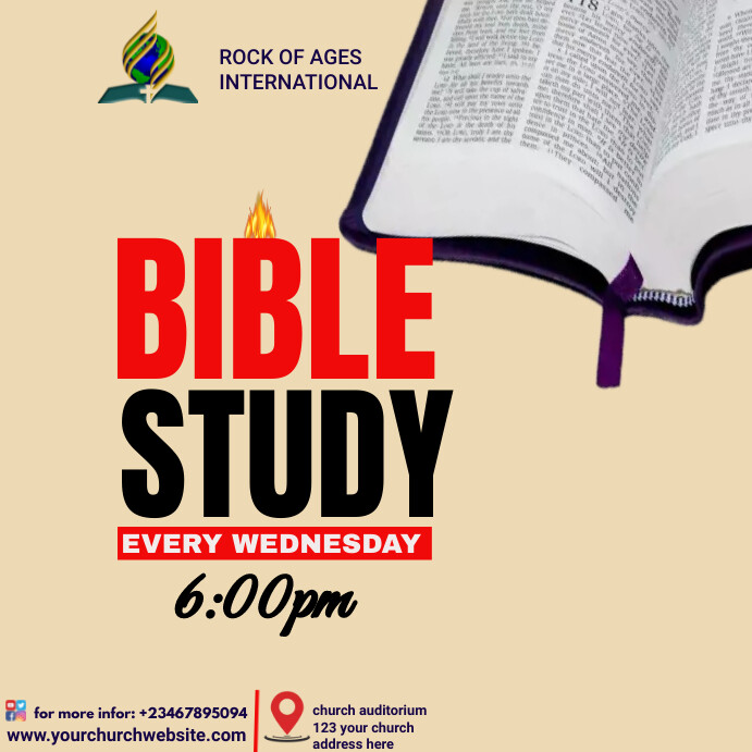 bible study flyer template (5) | PosterMyWall