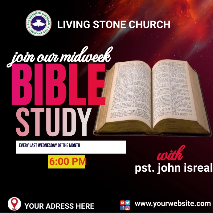 bible study flyer template | PosterMyWall