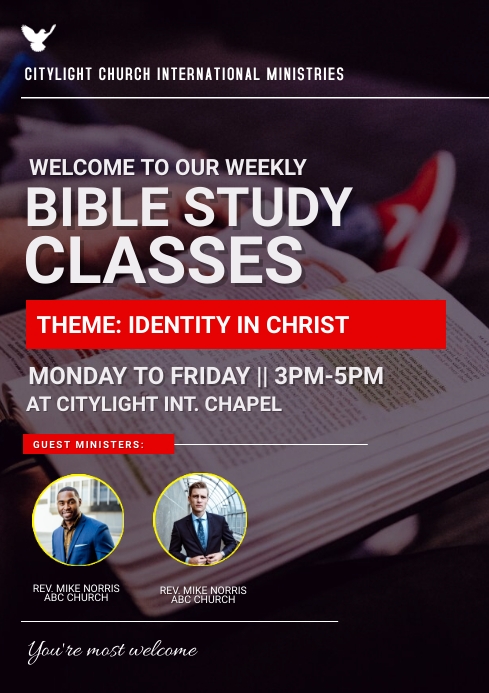 bible study flyer template | PosterMyWall