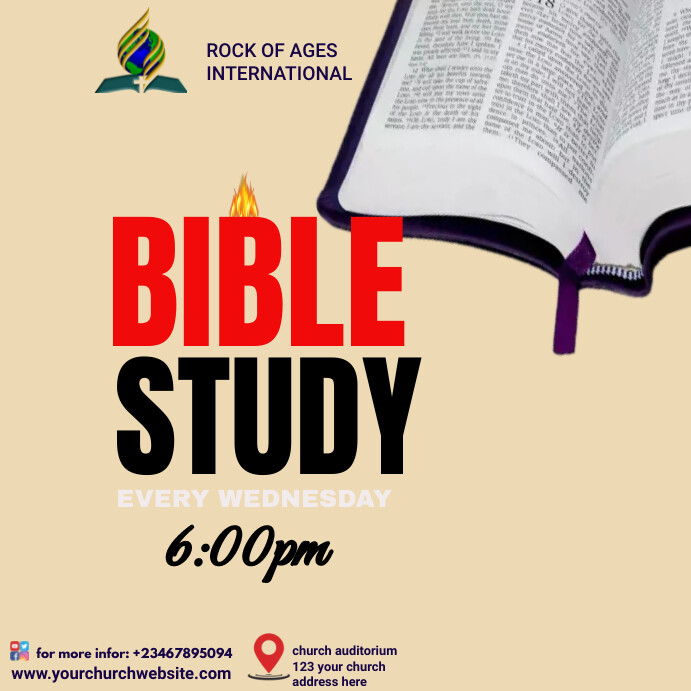 bible study flyer template | PosterMyWall