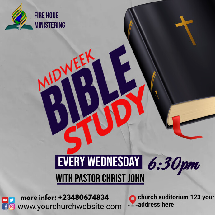 bible study flyer template | PosterMyWall