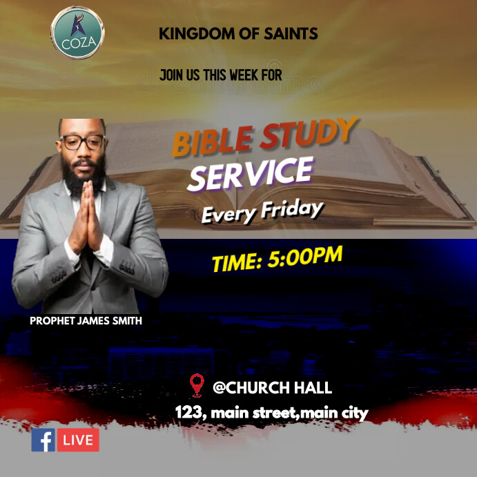 Bible study flyer template | PosterMyWall