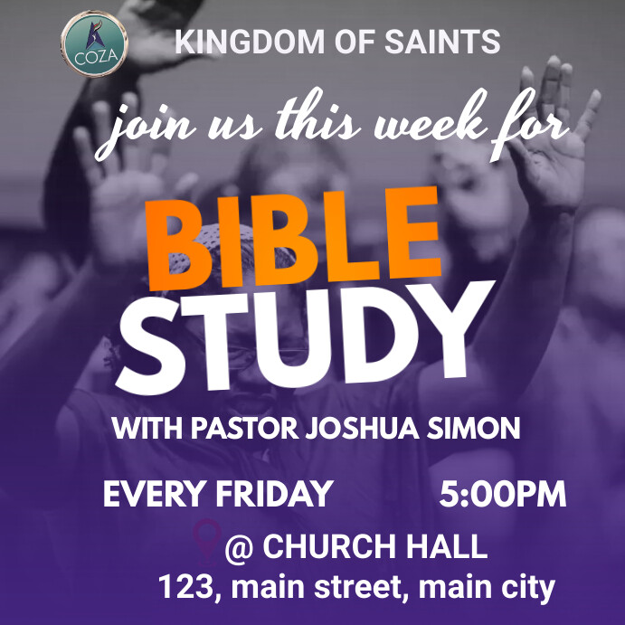 Modèle Bible study flyer template | PosterMyWall